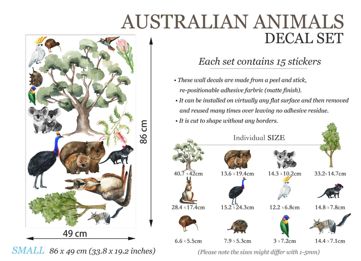 Australian Wildlife & Tree Collection: Kangaroos, Koalas, Wombats, Emu ...